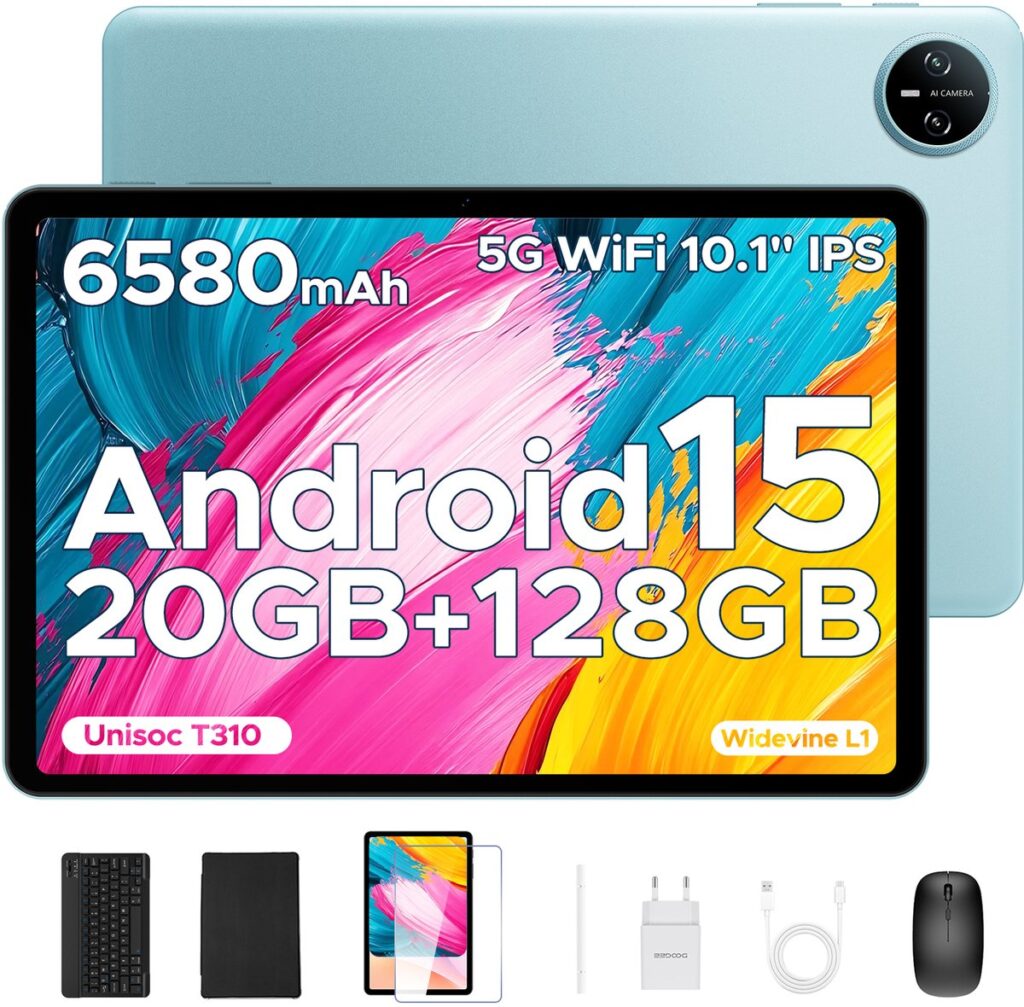 DOOGEE Tab A9 Pro Android 15 Tablet met toetsenbord 10"HD 4GB RAM ...